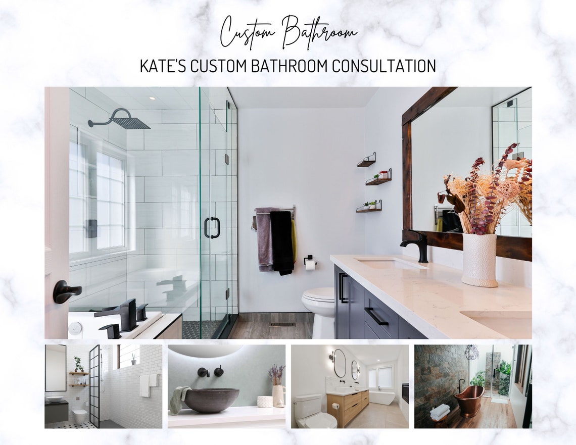 Custom Bathroom Design Consultation: Virtual Interior Design Service - Etsy