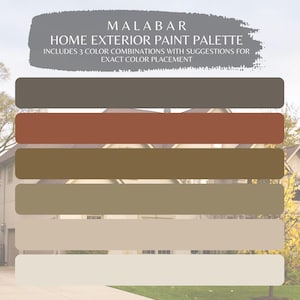 Malabar Exterior Paint Color Scheme: 6 Sherwin Williams Colors (digital ...