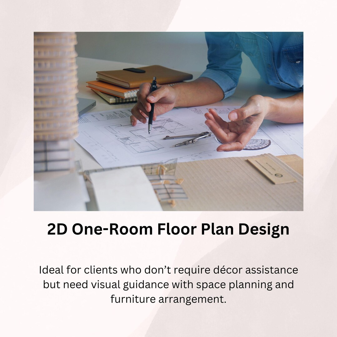 Custom One-room Floor Plan & Furniture E-design Layout 2D Interior ...