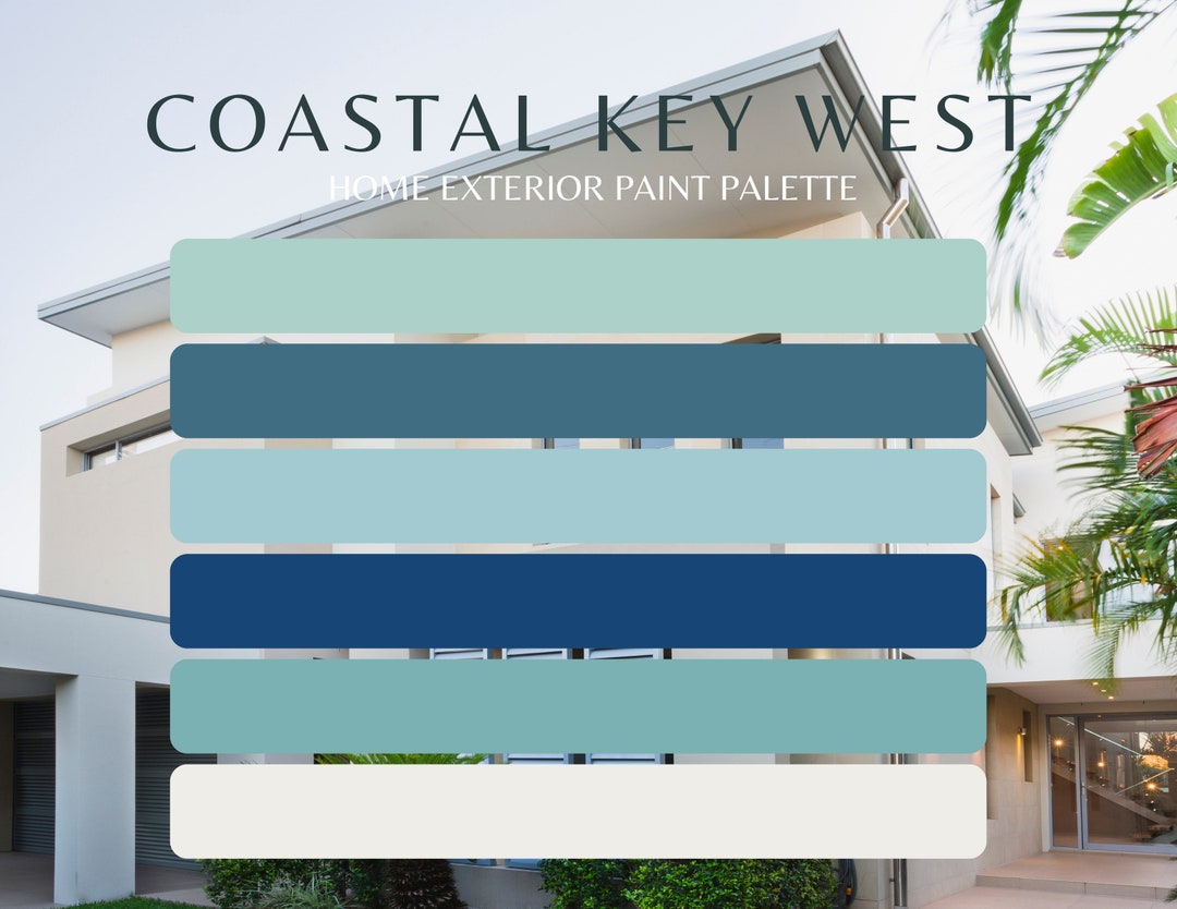Coastal Key West Exterior Paint Color Palette (digital Download) - Etsy