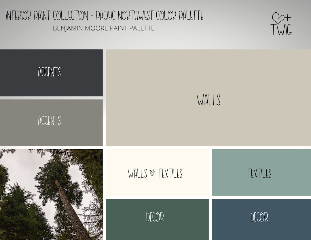 Interior Pacific Northwest Paint Palette, Whole Home Pacific Northwest ...