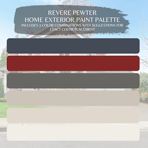Revere Pewter Exterior Paint Color Scheme, Complement Brick or Stone ...