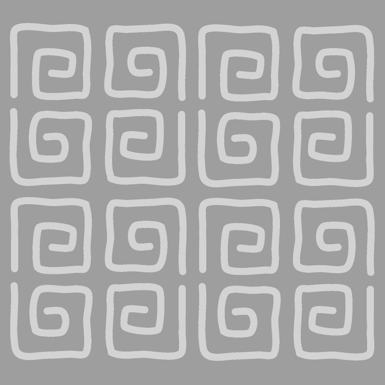 Mid Century Modern Column Wall Stencil Modern Hand Drawn Wall - Etsy