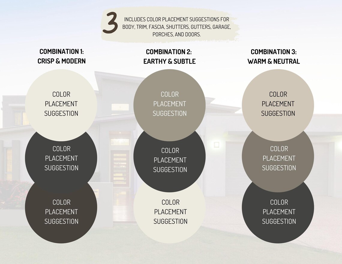 Iron Ore Exterior Paint Color Scheme: Modern Farmhouse Palette (digital ...
