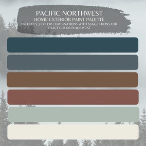 Pacific Northwest Exterior Paint Palette: 6 Sherwin Williams Colors ...