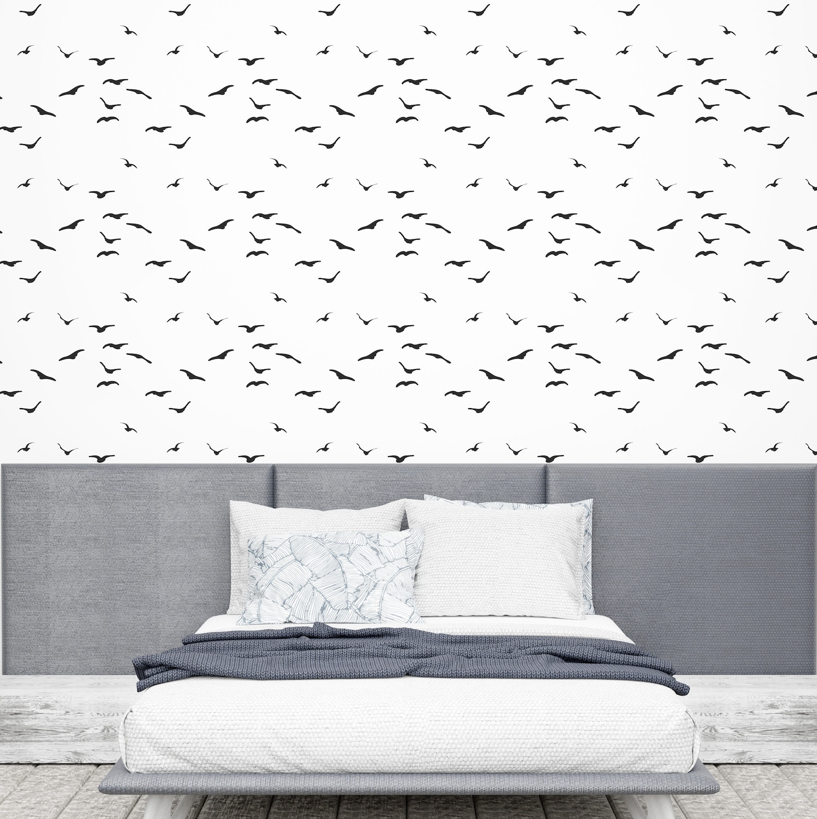 Bird Wallpaper Wall Stencil Seamless Pattern Wall Stencil | Etsy