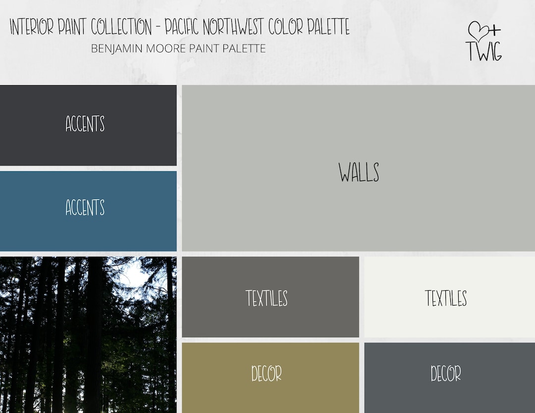 Pacific Northwest Paint Palette: Whole Home Interior Colors (digital ...