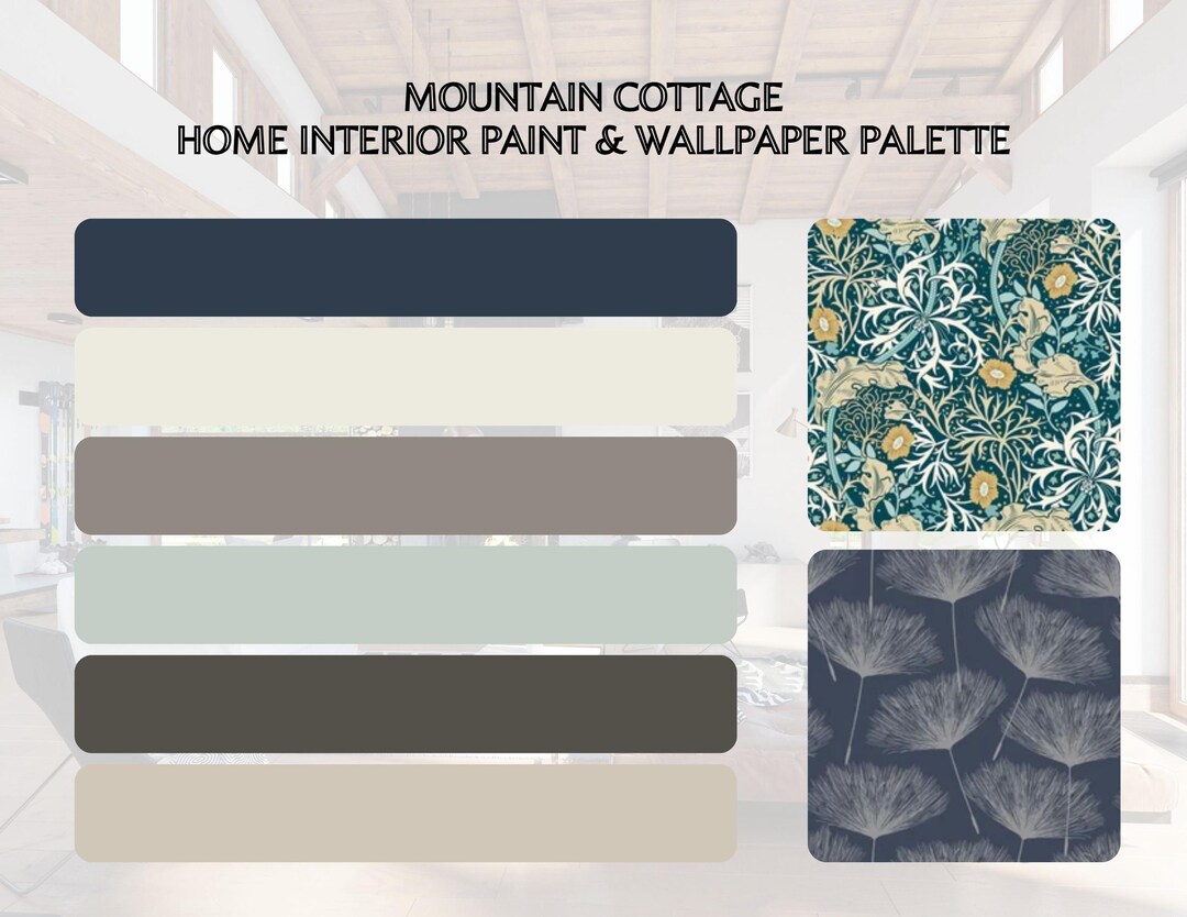 Mountain Cottage Interior Paint Palette, Whole Home Paint Color, Modern ...