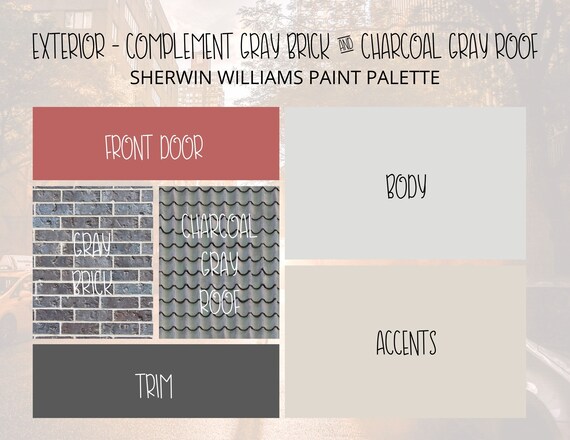 Esquemas De Colores De Casas De Ladrillo Gris Combinaciones De Colores