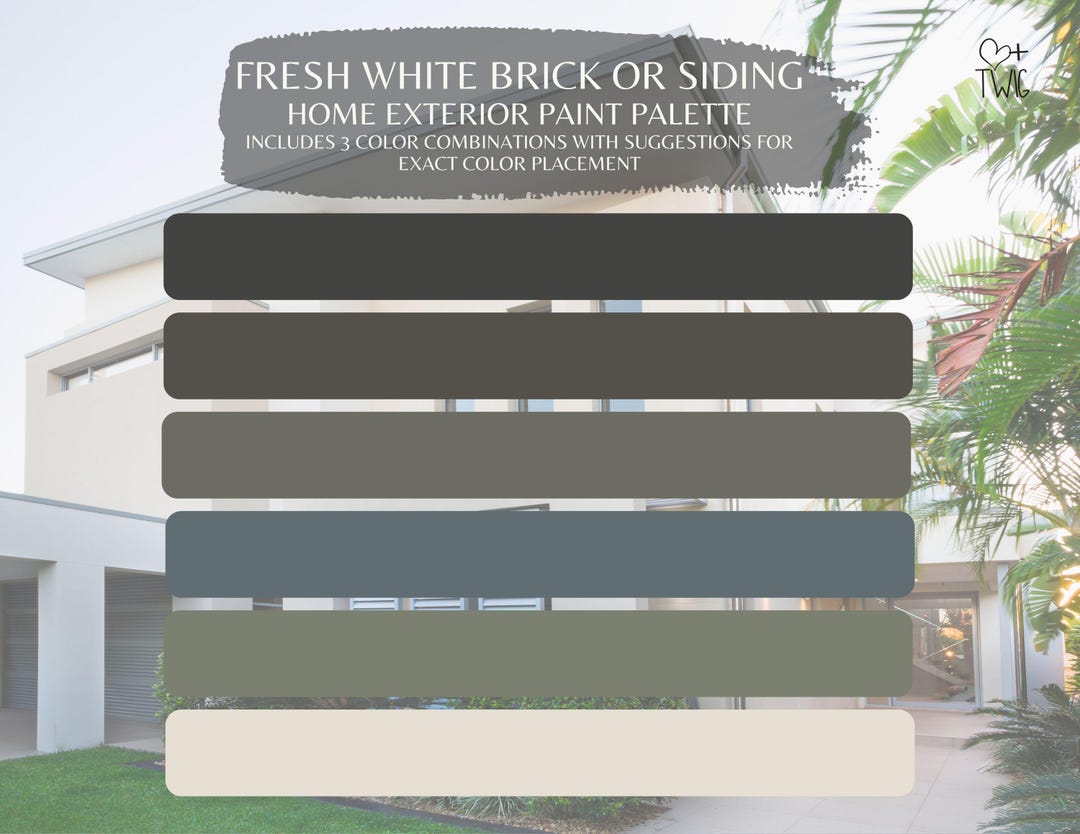 Fresh White Brick or Siding Exterior House Paint, Sherwin Williams 3 ...