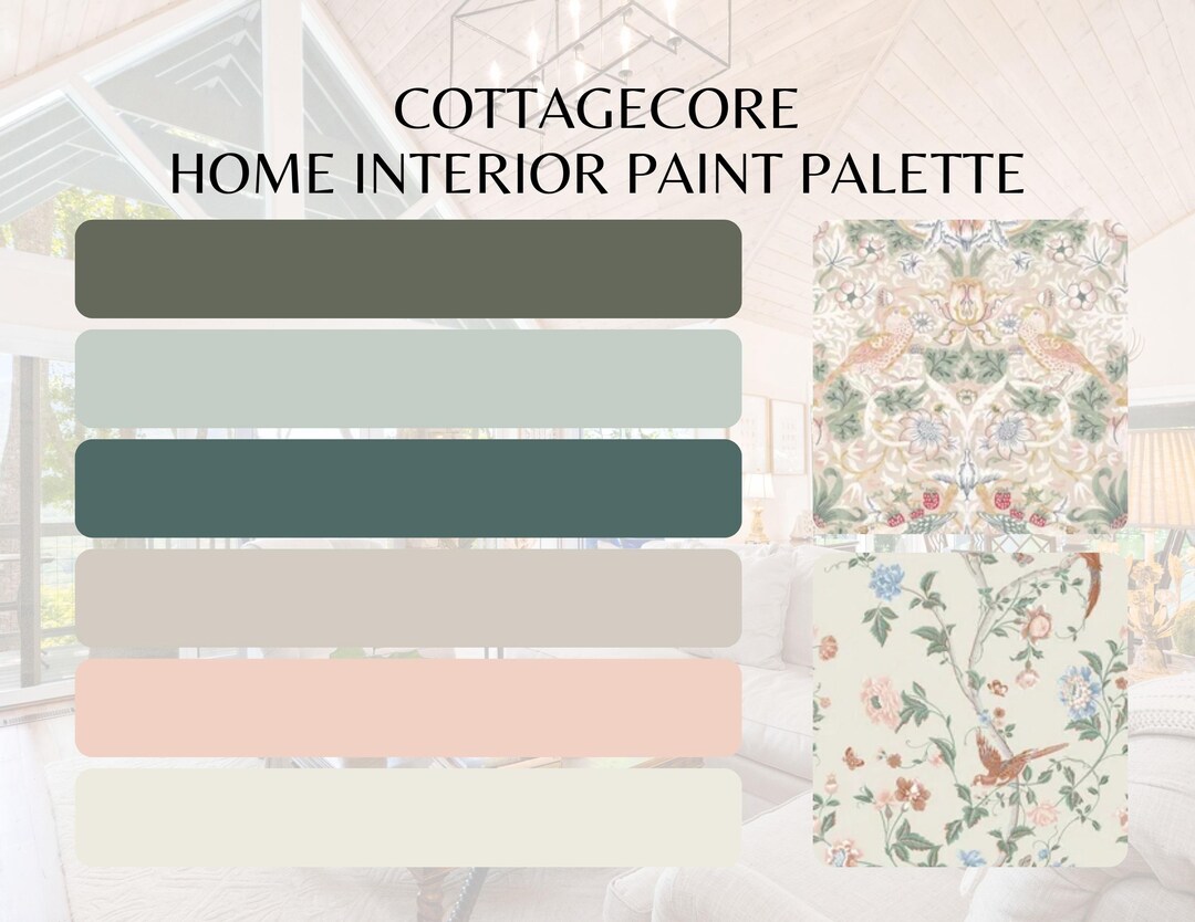 Cottagecore Cozy Interior Paint Palette, Whole Home Paint Colors ...