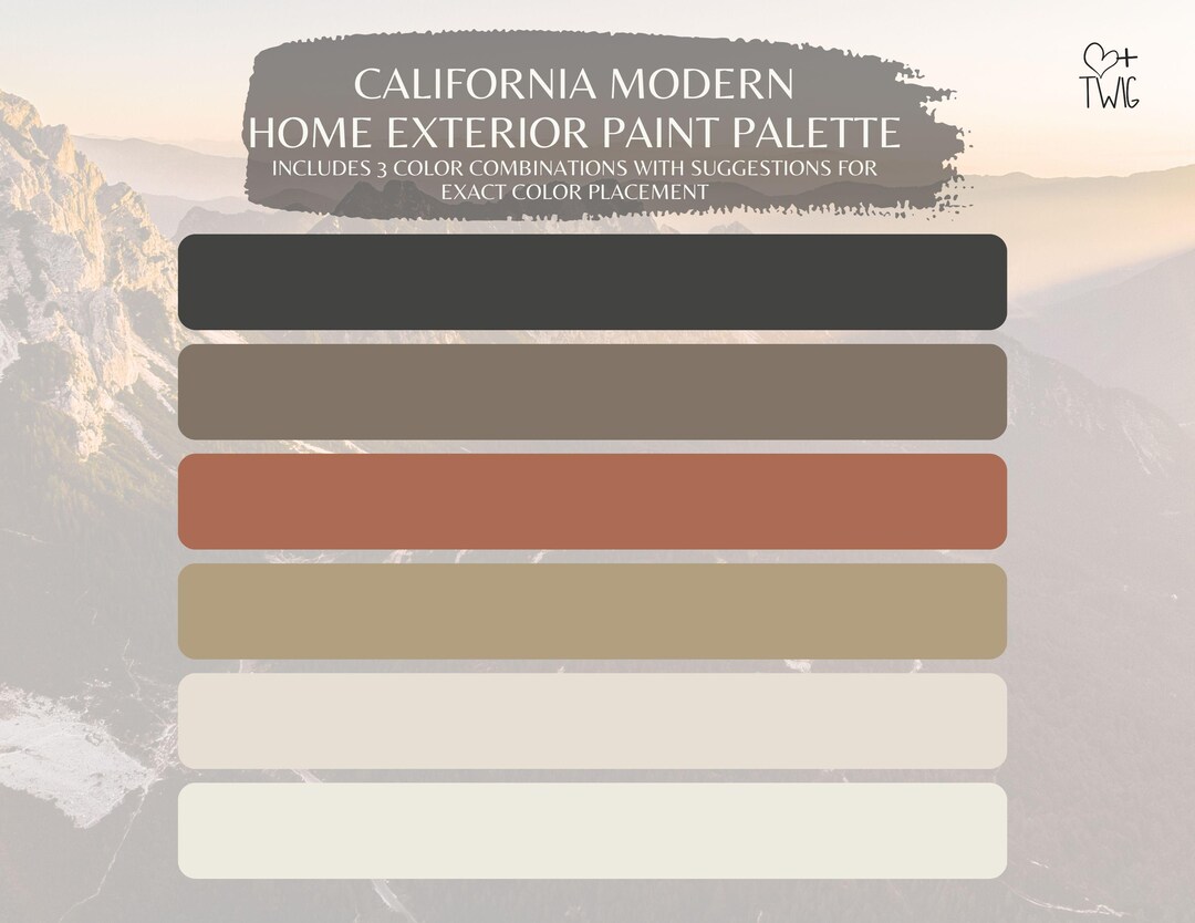 Coastal Exterior Paint Color Palette: Sherwin Williams (digital ...
