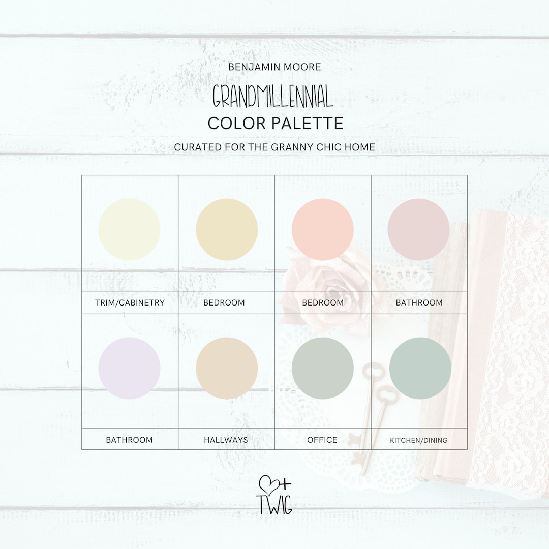 Granny Chic Paint Palette, Whole Home Grandmillennial Paint Colors ...