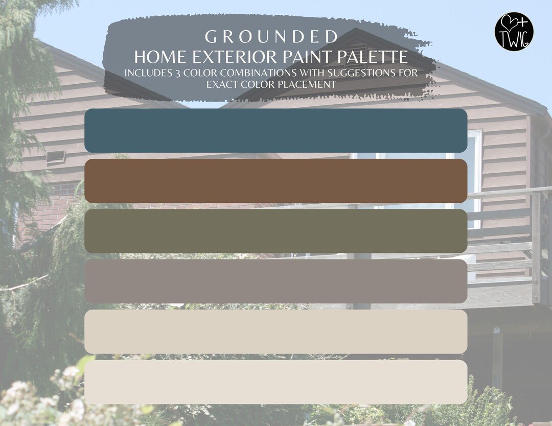Sherwin Williams Exterior Paint Color Palette: Grounded Brown, 3 ...
