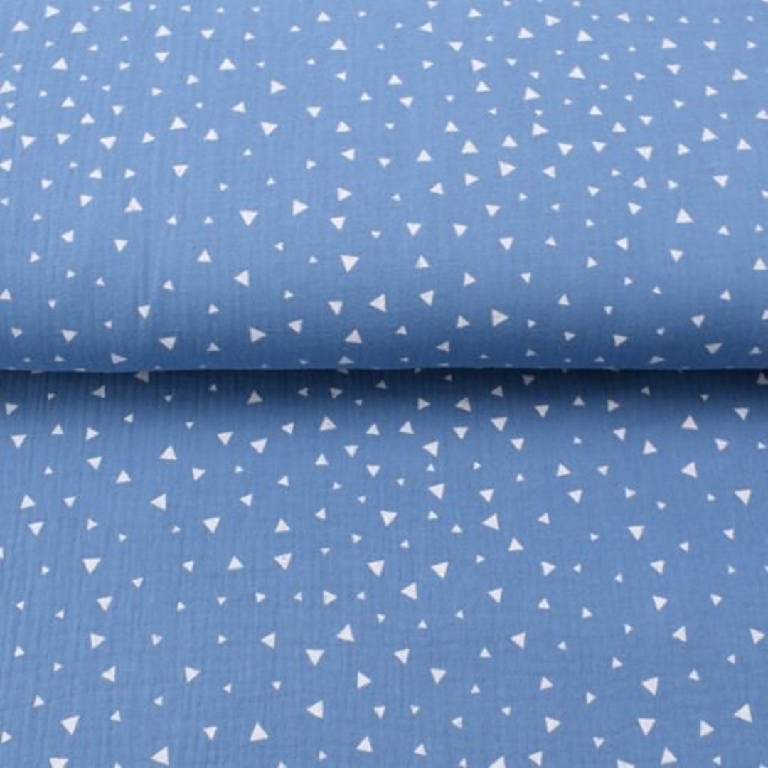 Muslin Fabric Double Gauze Triangles Old Blue - Etsy