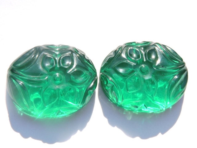 2 Pcs Matched Pair Very Nice Chrome Green Quartz Hand Carved - Etsy