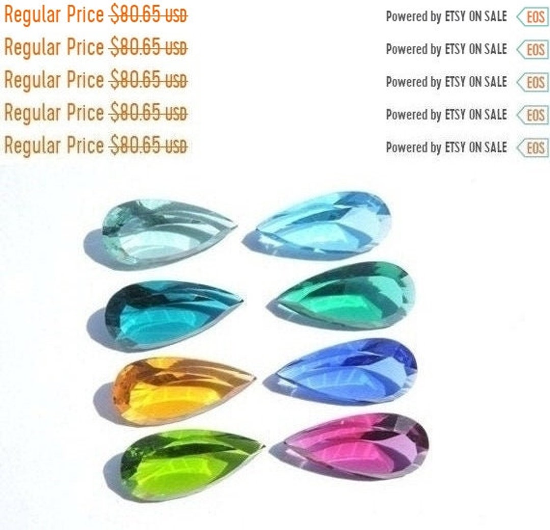 8 piezas de piedras preciosas sueltas en forma de pera de corte cóncavo ...