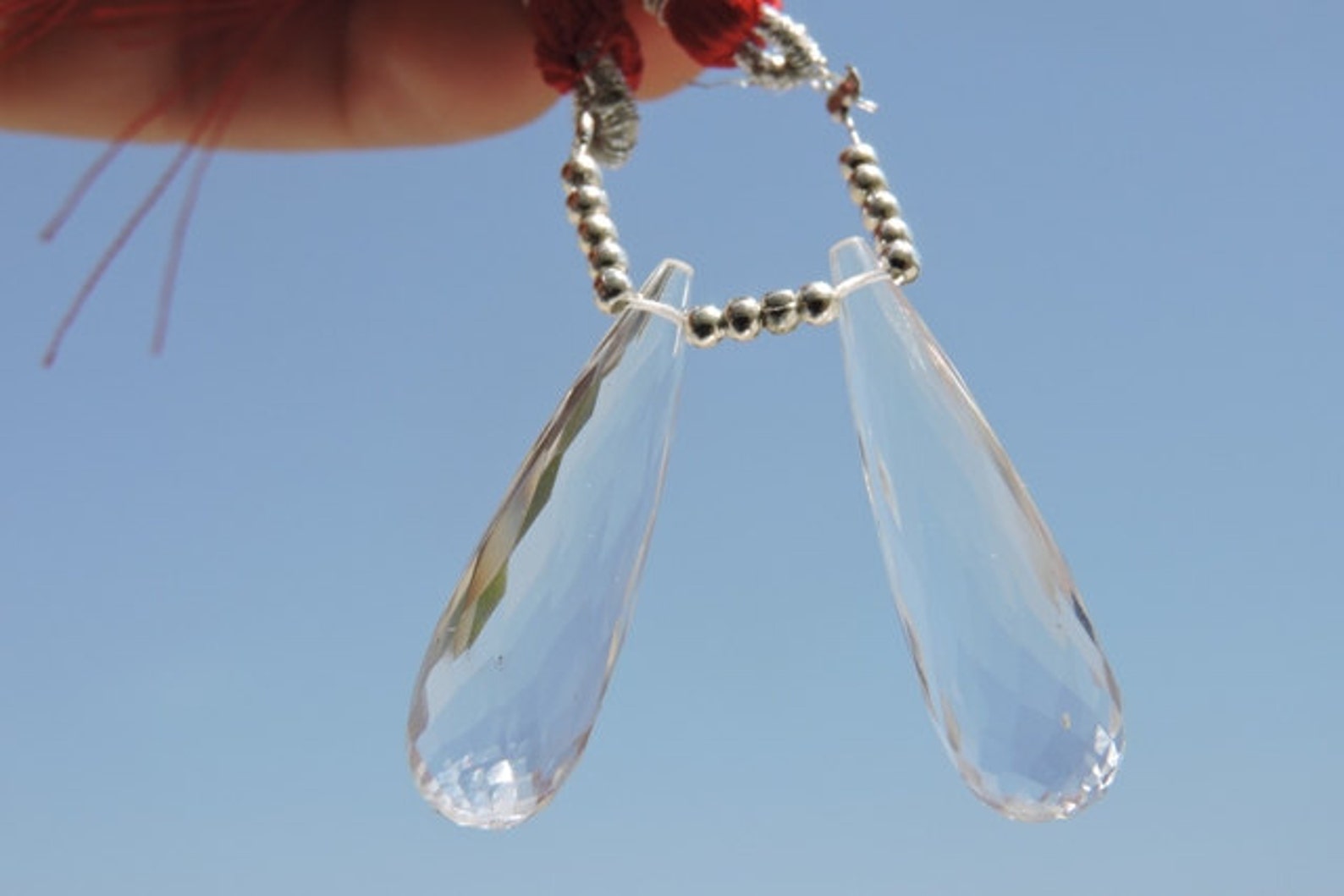 Matched Pair AAA Genuine Rock Crystal Quartz Faceted Drop - Etsy