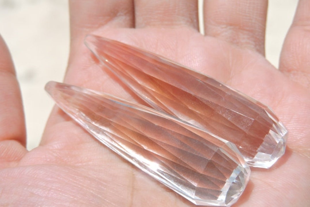 2 Pcs Matched Pair Huge Size Outrageous Natural Rock Crystal Quartz ...