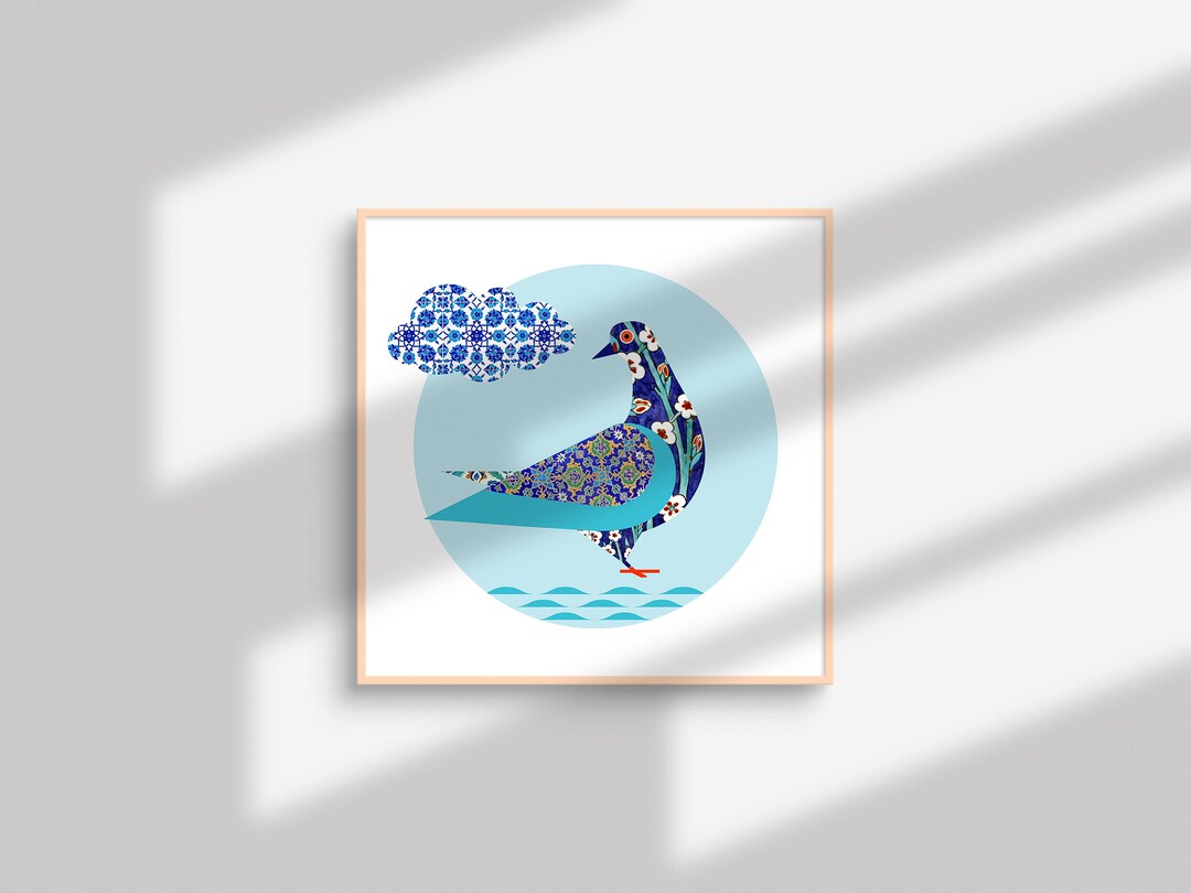 İstanbul Poster, Turkish Tile Art, Turkish Cini Collage Art, Wallart ...