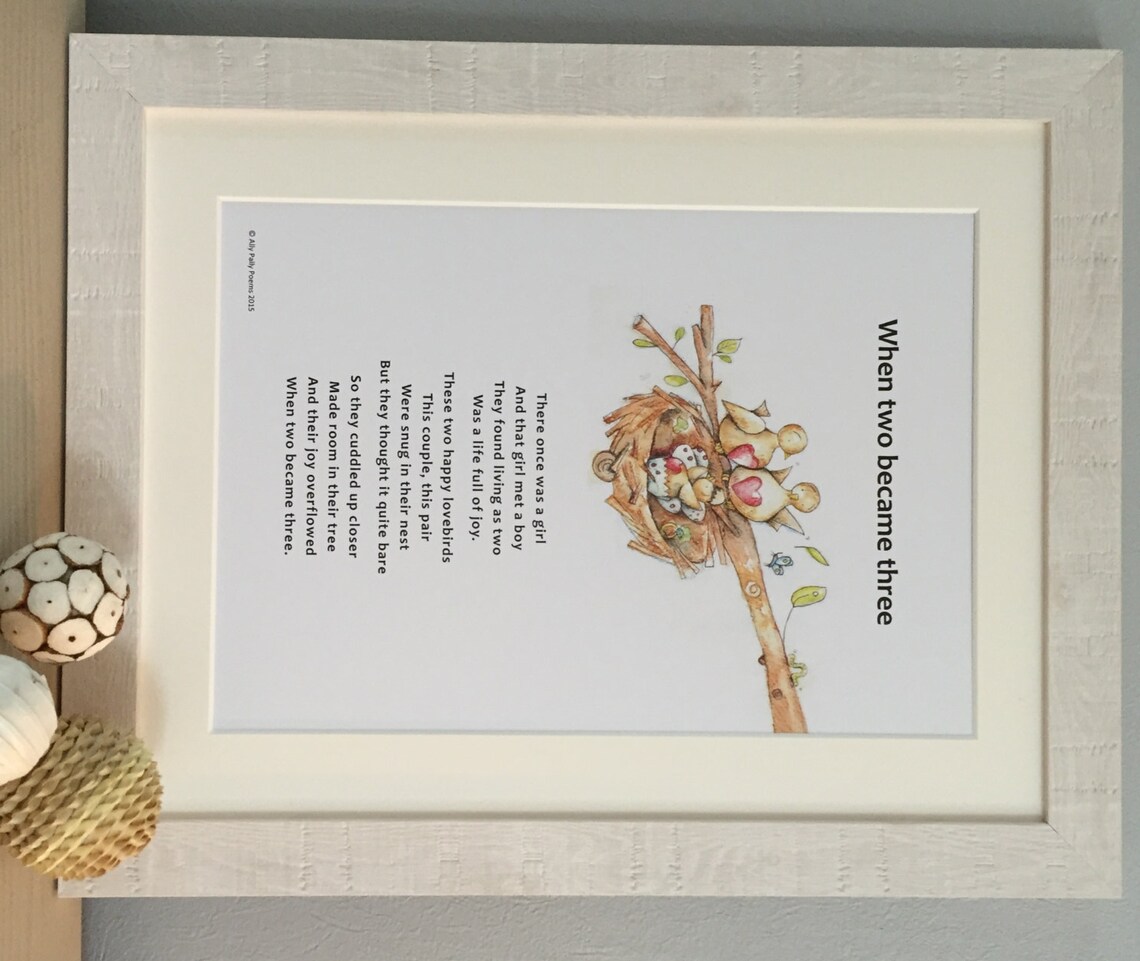 Poem for New Baby, Gift for New Parents, Illustrated Poem, Unique Baby ...