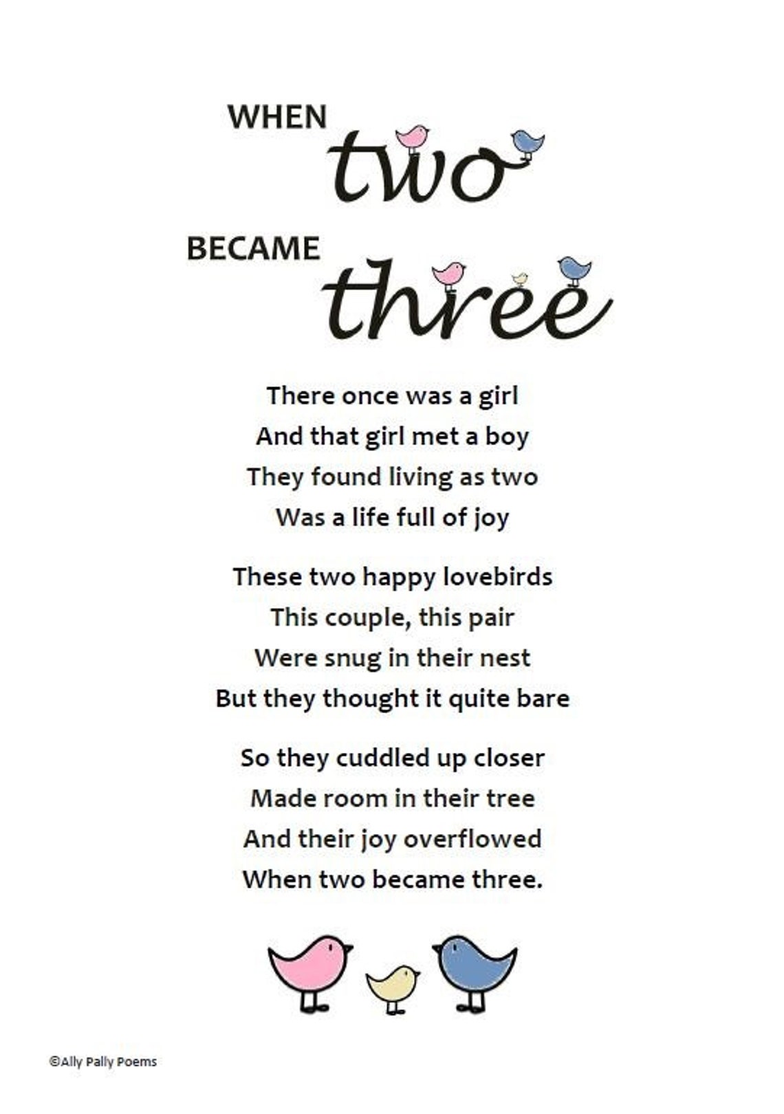 Illustrated Poem Print for New Baby, Nursery Print, Baby Gift for New ...