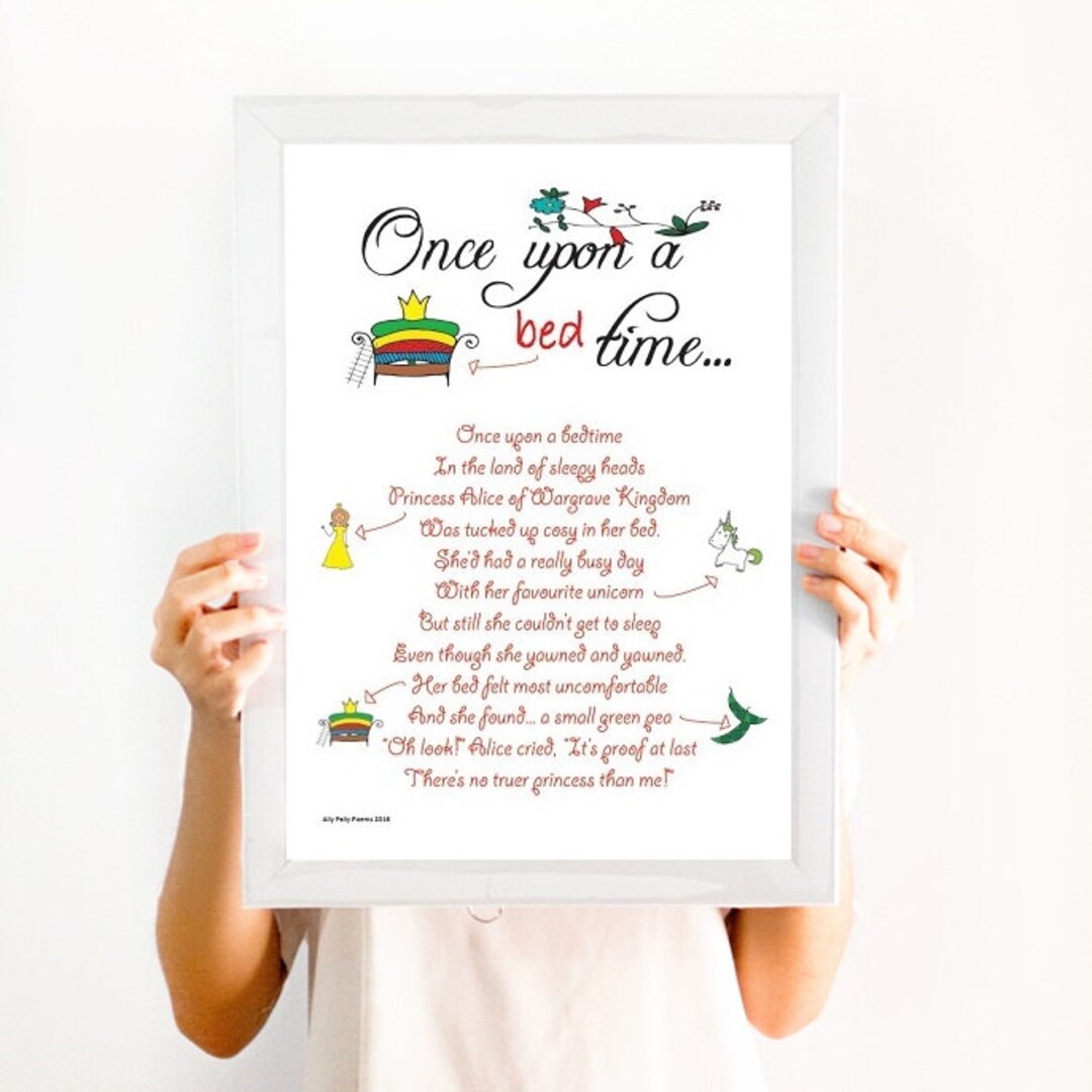 Personalised Fairy Tale Poem Print, Child's Birthday Gift or Custom ...