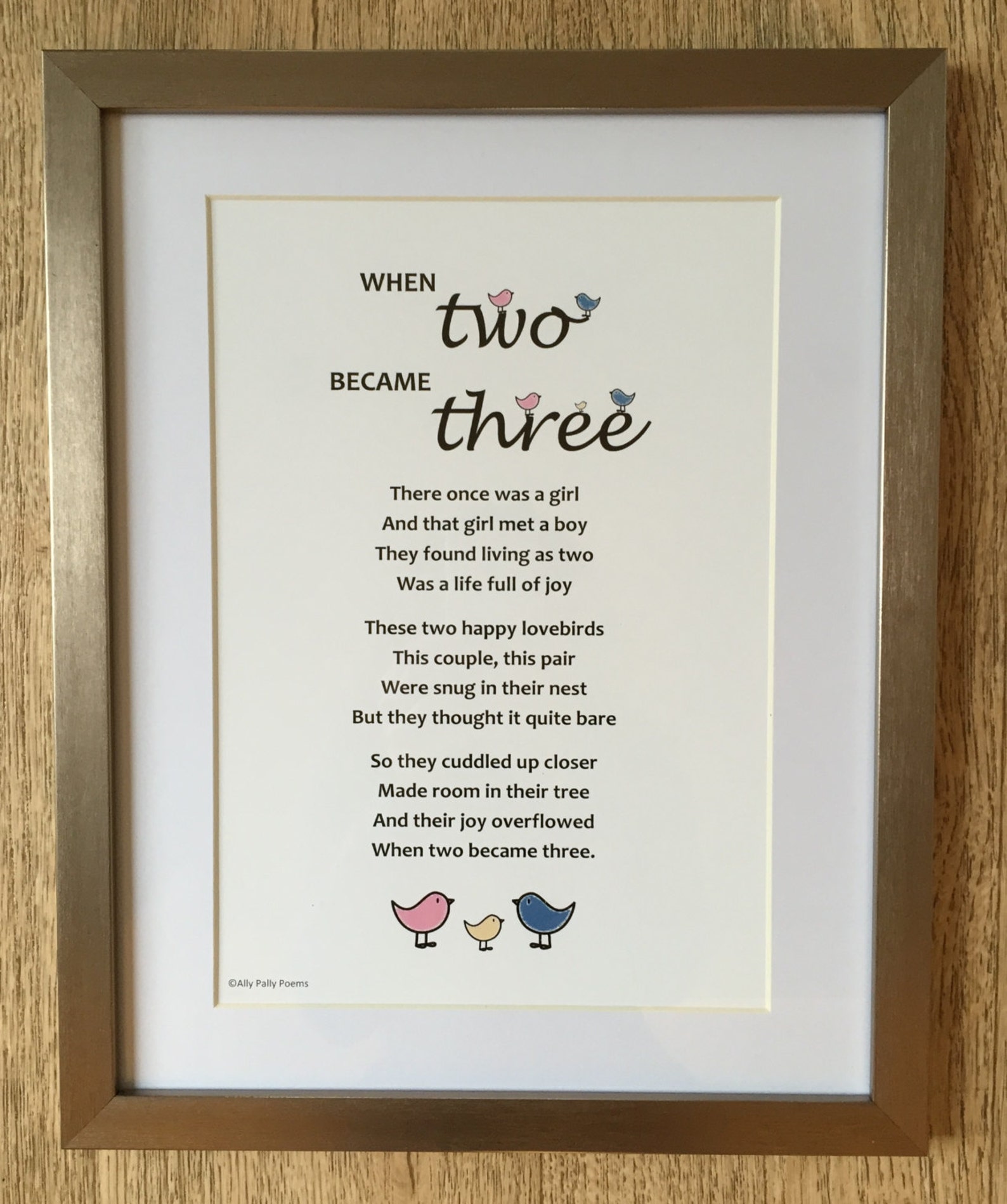 Illustrated Poem Print for New Baby, Nursery Print, Baby Gift for New ...
