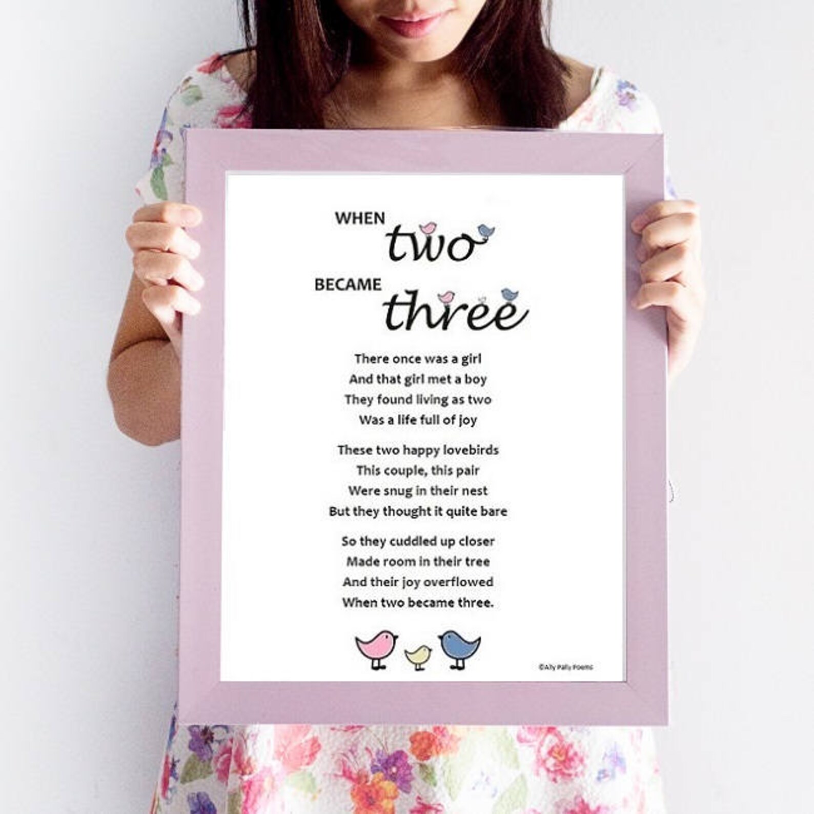 Illustrated Poem Print for New Baby, Nursery Print, Baby Gift for New ...