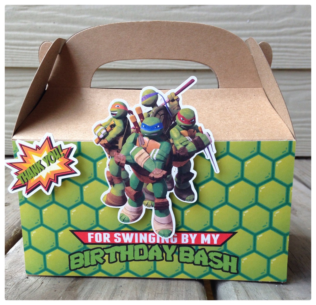 Teenage Mutant Ninja Turtles Treat Box - TMNT Birthday Party Favors - Etsy