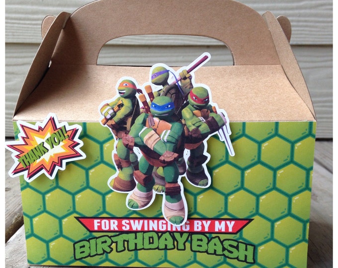 Teenage Mutant Ninja Turtles Treat Box TMNT Birthday Party - Etsy