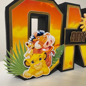 Lion King 3D Letters / Lion King Party Decorations / Lion King Birthday ...