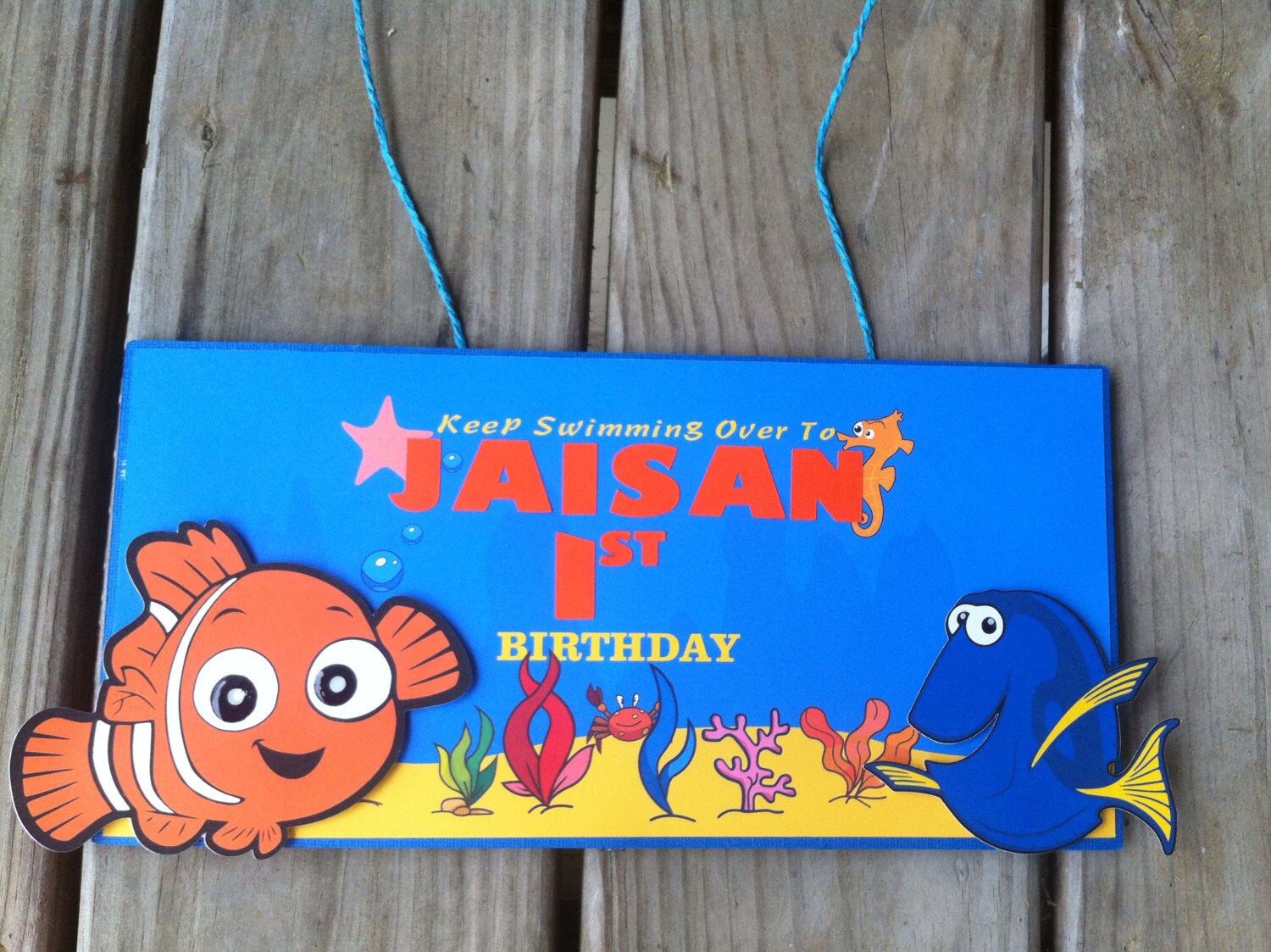 Finding Dory Birthday Door Sign Finding Nemo Party | Etsy