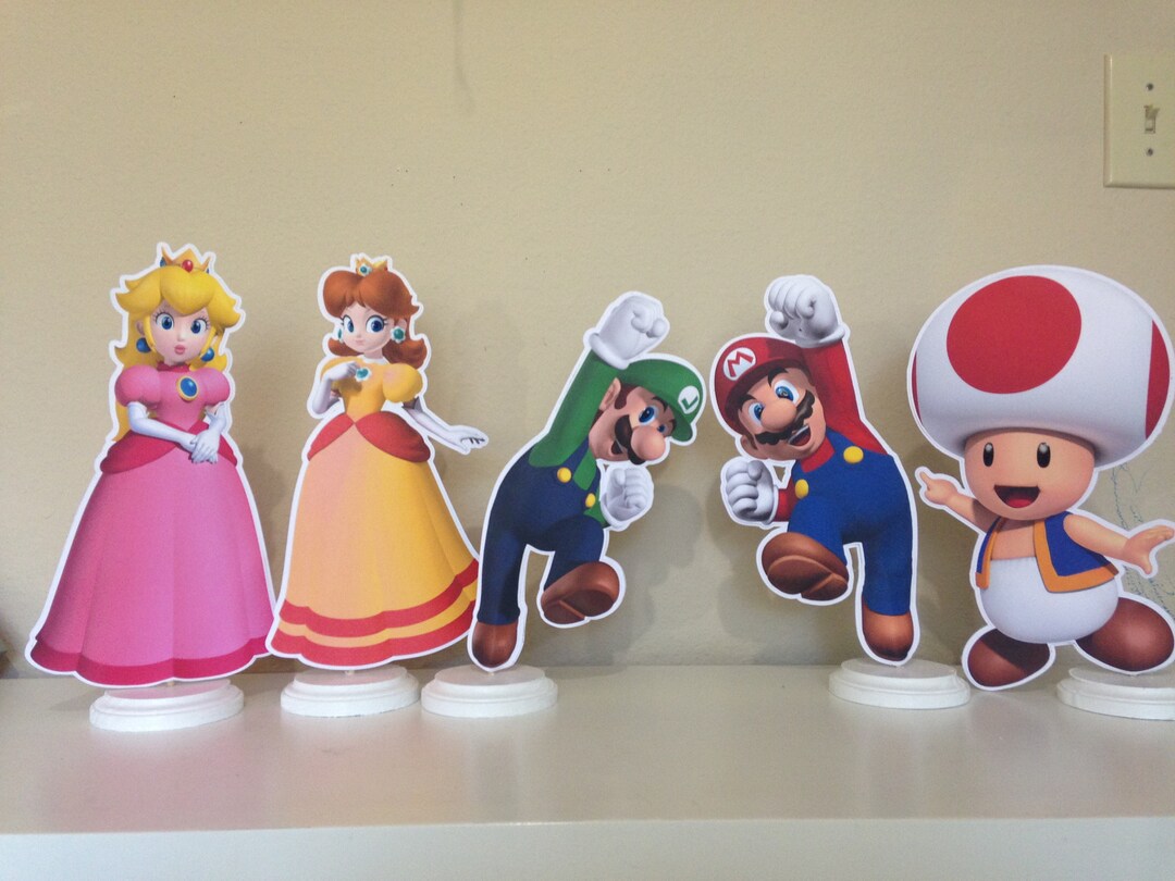 Super Mario Centerpiece, Super Mario Birthday Party - Etsy