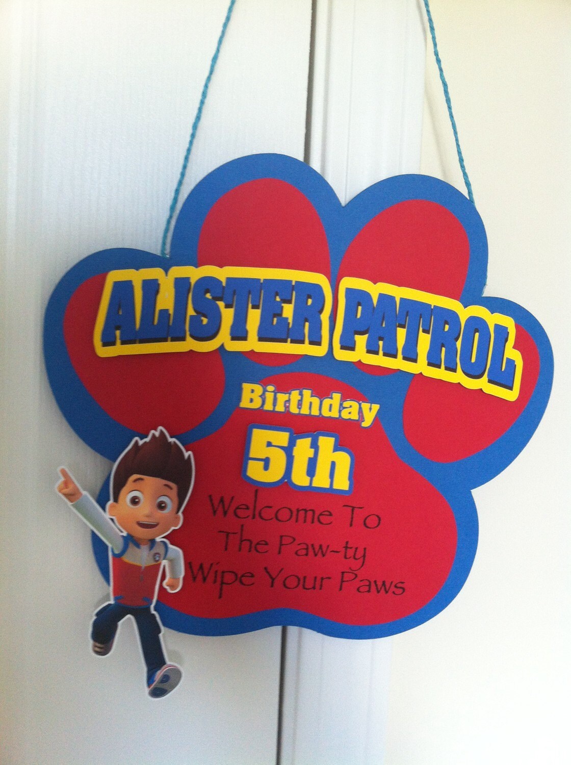 Paw Patrol Door Sign Paw Patrol Birthday Party Door Sign | Etsy