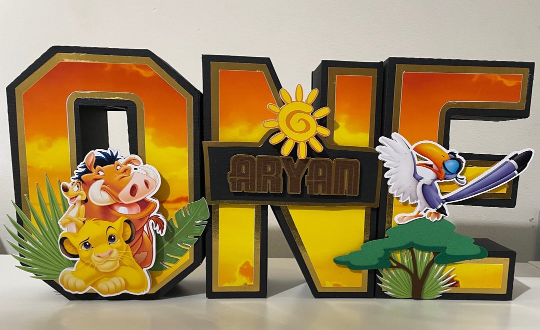 Lion King 3D Letters / Lion King Party Decorations / Lion King Birthday ...