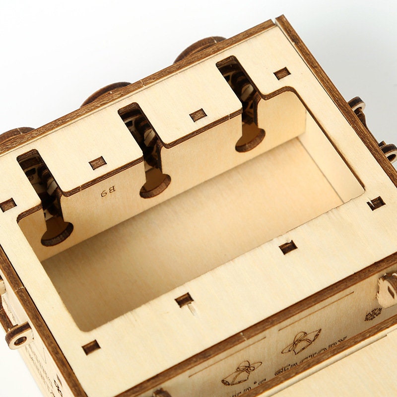 Password Treasure Box Mechanical Storage Box 3D Wooden Puzzle - Etsy