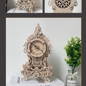 3D Wooden Clock Puzzles Pendulum Clock Puzzle for Adults 3D Wood Puzzle ...