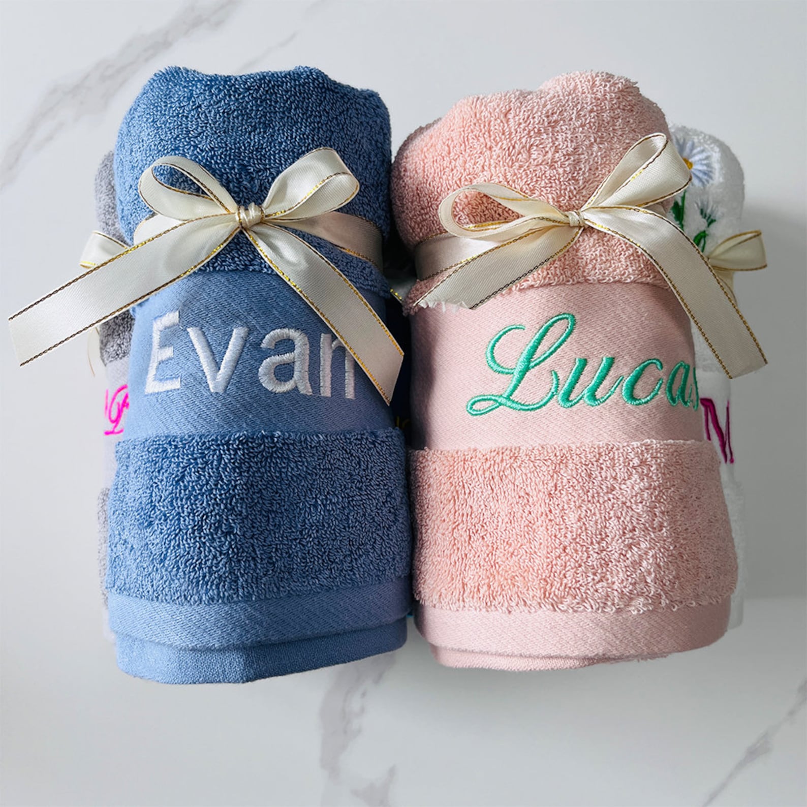 Personalized Embroidered Towel,custom Monogrammed Embroidered Bath ...