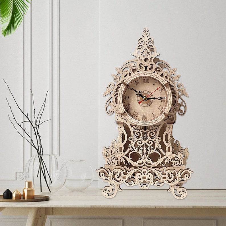 3D Wooden Clock Puzzles Pendulum Clock Puzzle for Adults 3D Wood Puzzle ...