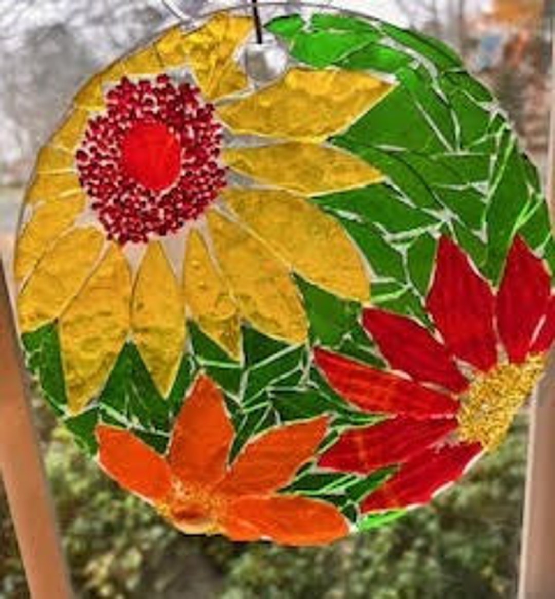 Handmade Stained Glass Mosaic Suncatcher for Gardens or Indoors - Etsy