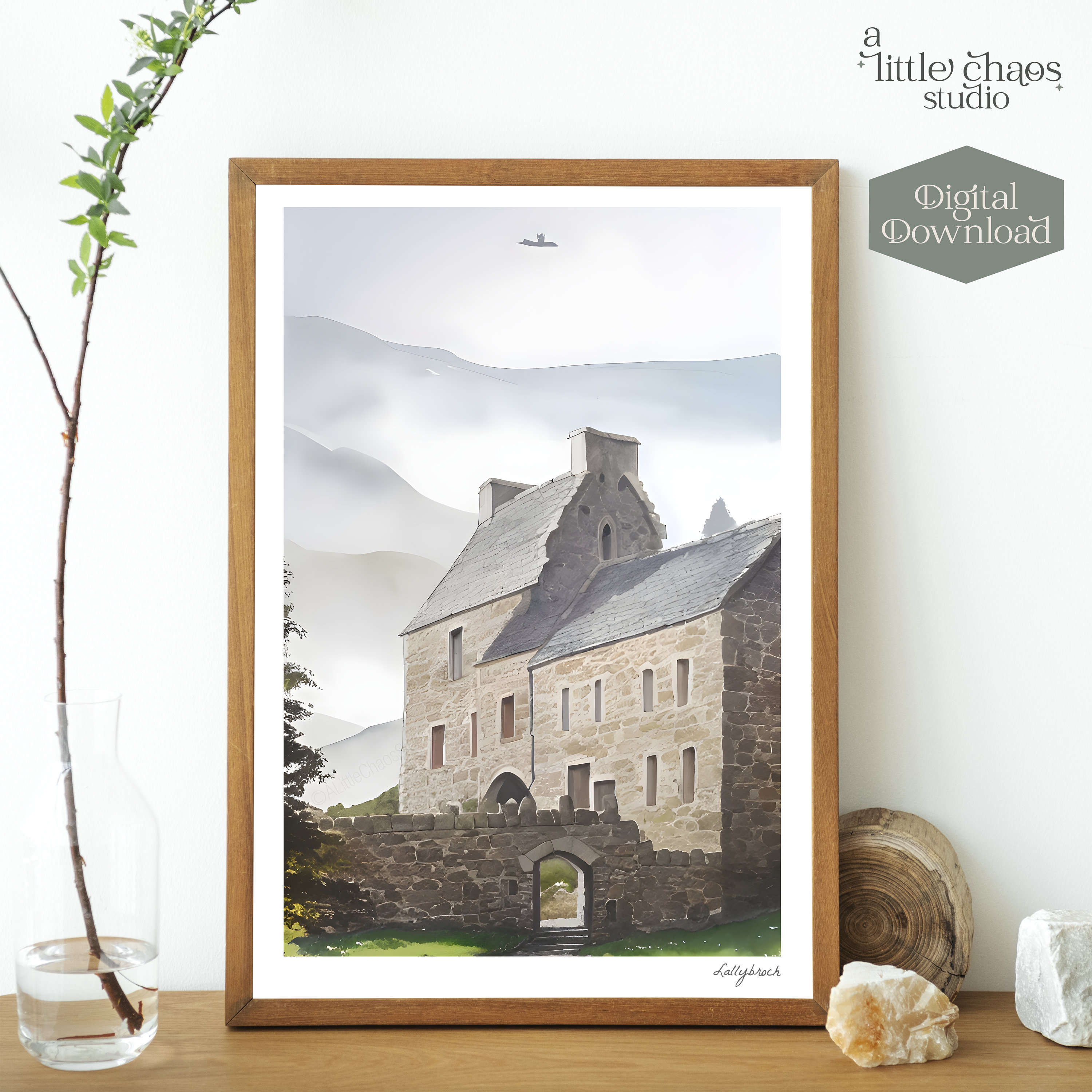Lallybroch Poster | Outlander Art Print | Digital Download | Clan ...