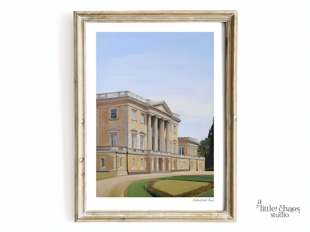 Netherfield Park Poster | Pride and Prejudice Art Print | Digital ...