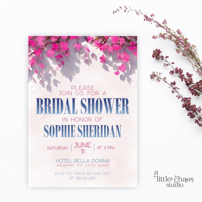 Mamma Mia Invitation Bridal Shower Birthday Party Bachelorette Hassle ...