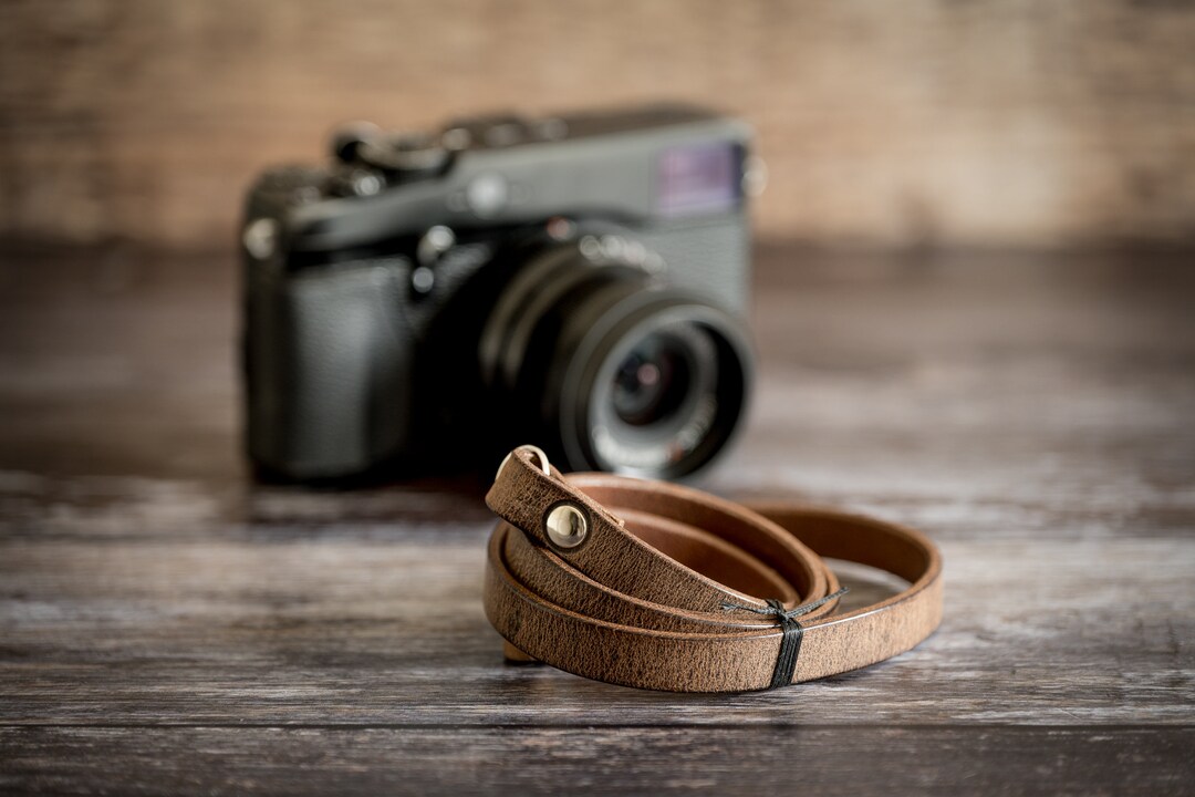 Short Leather Camera Strap for Your Camera. Film and Classic Cameras ...