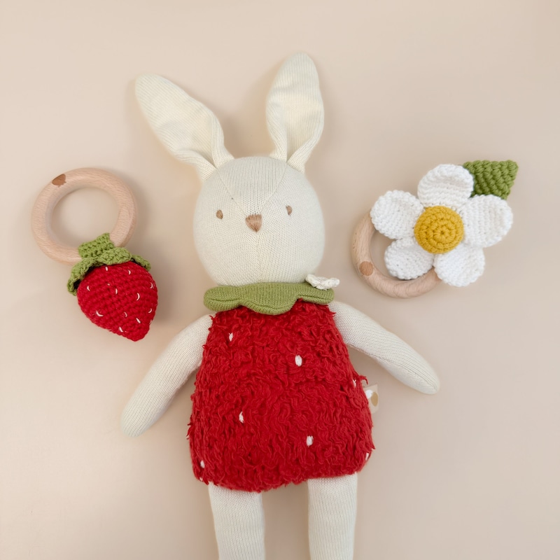 Strawberry Bunny Plush - Etsy