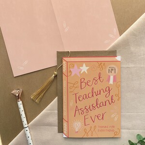 Best Teaching Assistant Ever – Luxury Book Greeting Card - Etsy