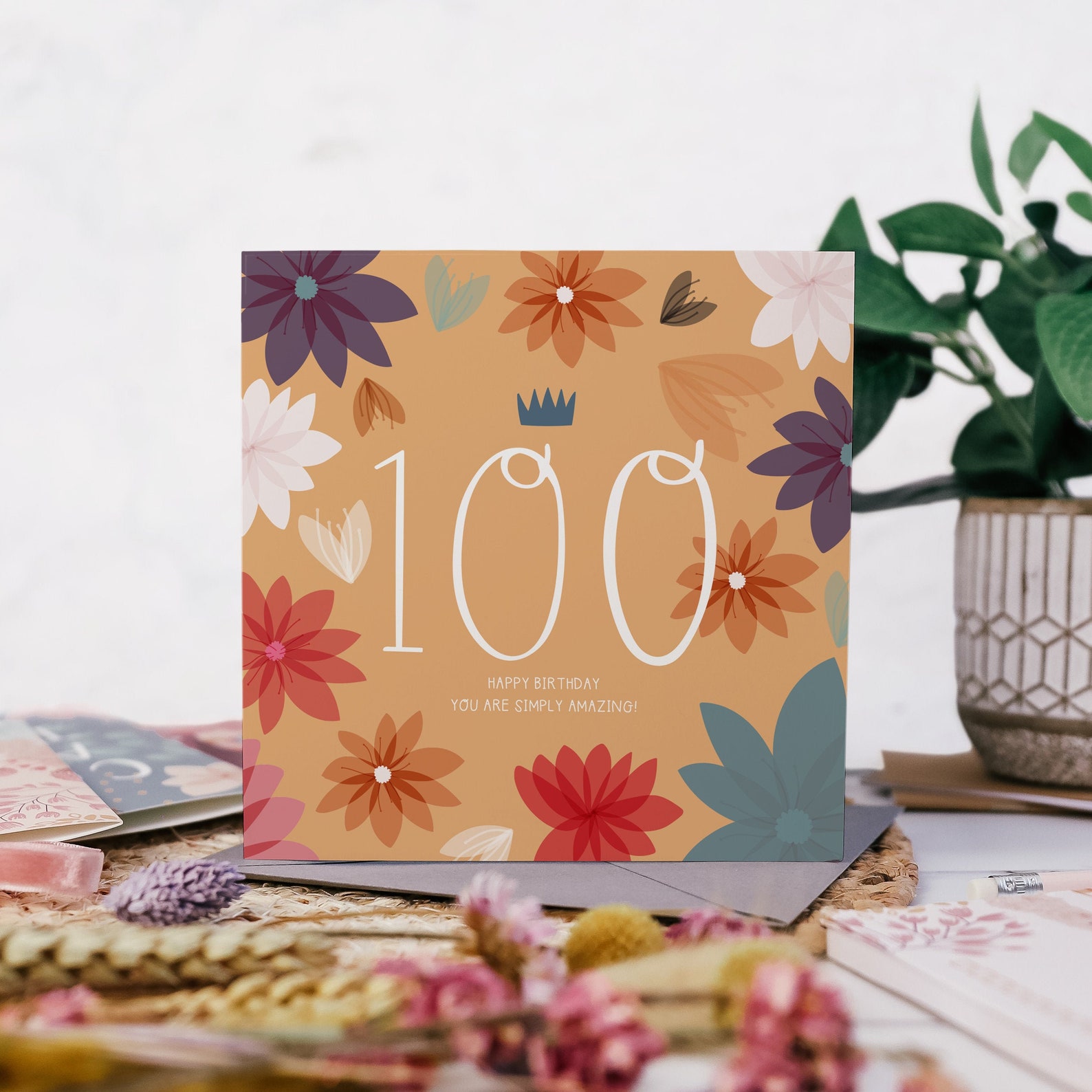 One Hundred Years Old 100th Birthday Card | Etsy