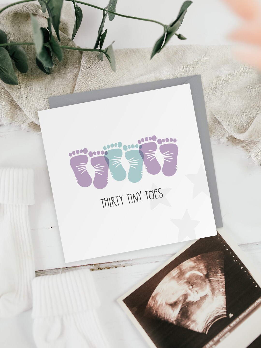 Thirty Tiny Toes - Two Girls One Boy - New Baby Triplets Footprints ...