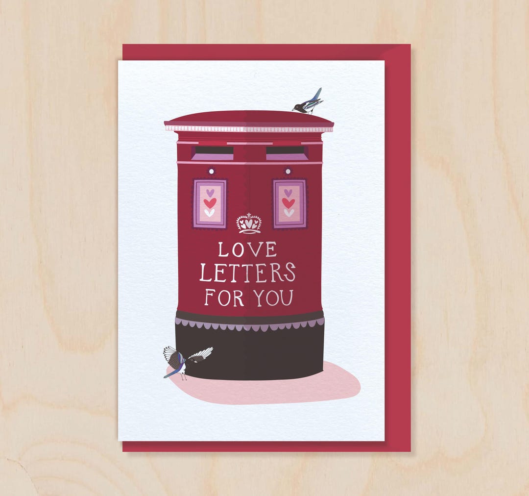 Love Letters for You - Postbox Valentine's Luxury Greeting Card for ...